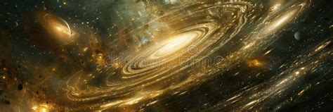 Abstract Formations Resembling Planetary Orbits And Cosmic Trajectories Against A Backdrop Of