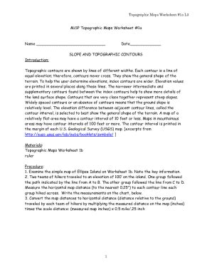 Fillable Online 10 Best Topographic Map Worksheets Printable Fax Email Print PdfFiller