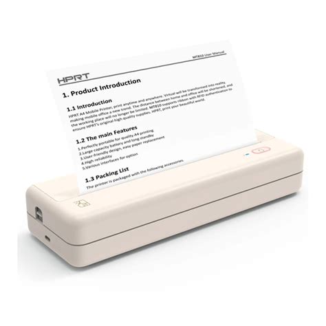 hprt mt810 quick start manual pdf download manualslib