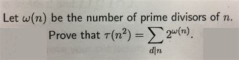 let w n be the number of prime divisors of n prove
