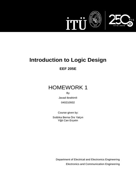 introduction to logic design homework 1 pdf