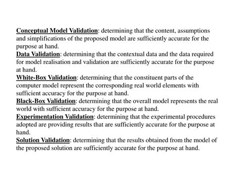 Ppt Teaching An Advanced Simulation Topic Verification And Validation