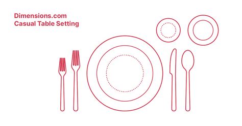 Casual Table Setting Dimensions Drawings Dimensions Com