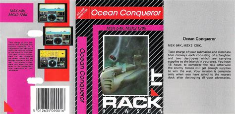 Ocean Conqueror 1987 Msx Rack It Hewson Releases Generation Msx