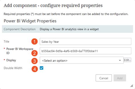 Power BI Web UI Widget