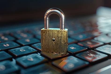 Premium Photo Secure Computer Keyboard With Closed Padlock Concept