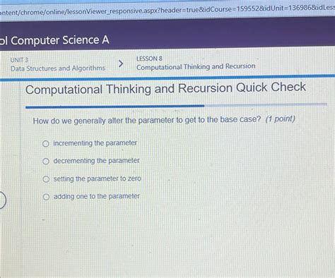 solved ol computer science aunit 3lesson 8data structures
