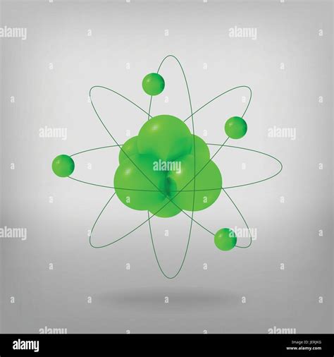 Abstract Molecules Atoms 3d Vector Illustration Protons Neutrons And Electrons Science