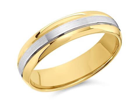 9ct Two Colour Gold Wedding Ring 6mm X20623 Chapelle Jewellers