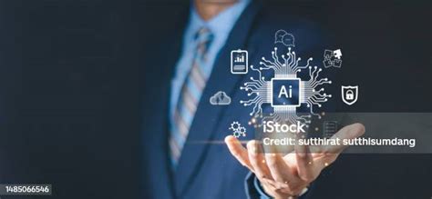 ai 기술 인공 지능 기술 스마트 로봇 ai 인공 지능을 사용하여 명령 프롬프트를 입력하여 무언가를 생성하고 미래 기술 변환