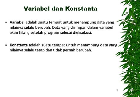Pengenalan Java Kostanta Variabel Dan Tipe Data