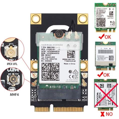 อะแดปเตอร์การ์ด wifi ไร้สาย dual band mini pci e wi fi 6 intel ax210
