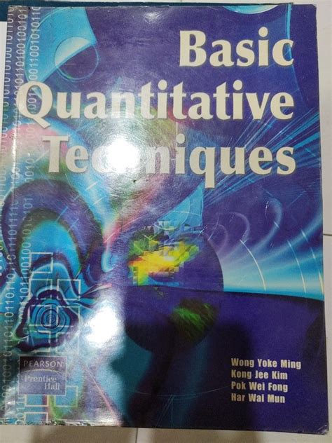 Basic Quantitative Techniques Original Copies Hobbies And Toys Books And Magazines Textbooks On Basic Quantitative Techniques Original Copies Hobbies And Toys Books And Magazines Textbooks On