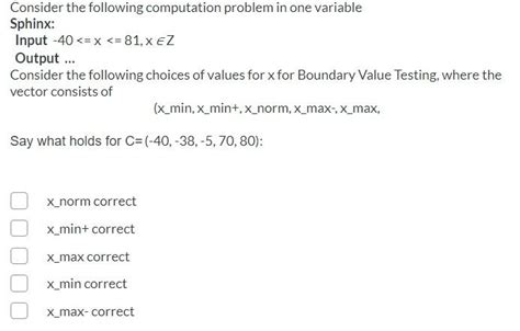 Solved Consider The Following Computation Problem In One