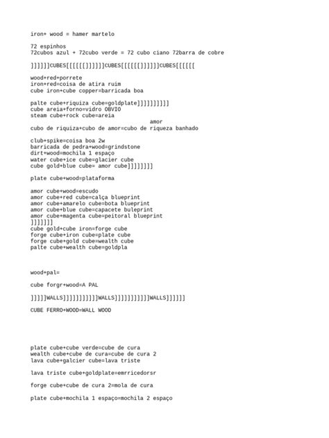 Cube Combination Items Pdf