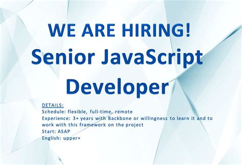 Vera I On Linkedin Javascript Developer Openvacancy Openposition