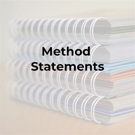 Method Statement Page 2 Of 2 Templates