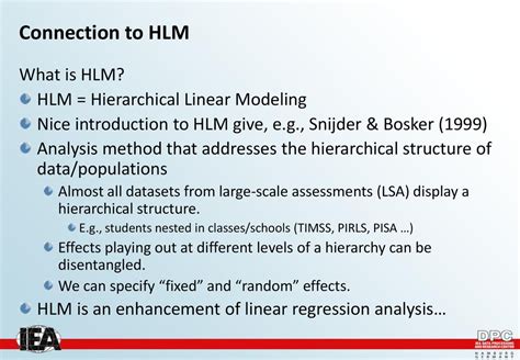 Hlm With Educational Large Scale Assessment Data Restrictions On