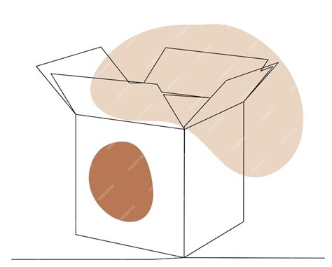 Premium Vector Open Box Drawing One Continuous Line Vector