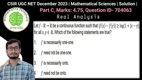 Csir Ugc Net December 2023 Mathematical Sciences Real Analysis Part C Questions Id