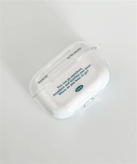 심플 레터링 튼튼한 일체형 투명 에어팟프로 에어팟3 버즈 케이스 에이블리