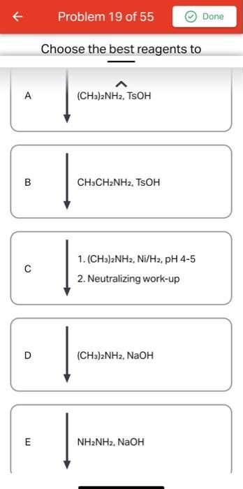 Solved Choose the best reagents to complete the following | Chegg.com