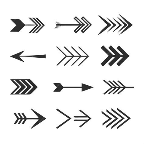 Premium Vector Black Arrow Icons Set With Various Styles And Designs For Navigation Direction