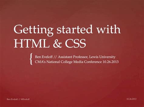 Pptx Getting Started With Html And Css Dokumentips