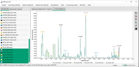 Spectral Pre Processing With Mzmine