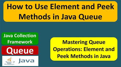 How To Use Element And Peek Methods In Java Queue Java Collection