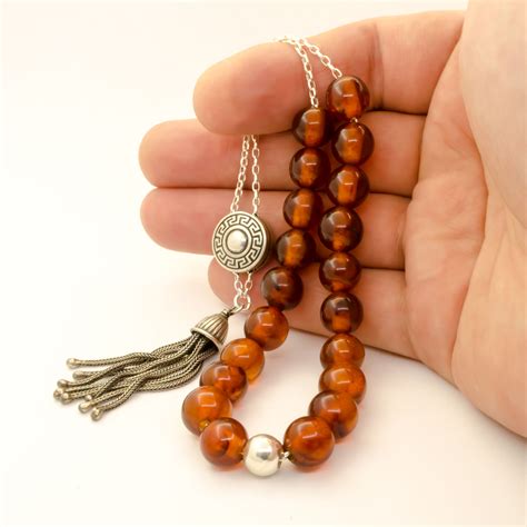 High Quality Natural Baltic Amber Stone Greek Worry Beads Komboloi