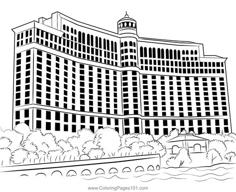 Printable Hotel Coloring Page Coloring Pages