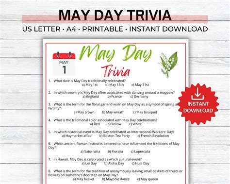 Free Printable May Day Quiz Questions And Answers Download Free