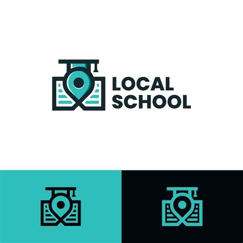 School Location Logo Vector Premium Vector