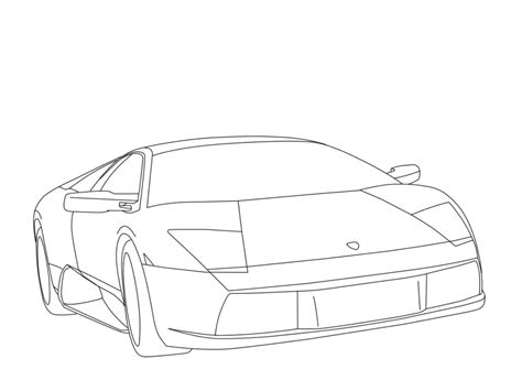 Lamborghini Aventador Drawing Outline At Getdrawings Free Download