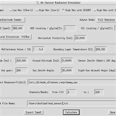 Fast Signature Simulation For A Sensor Using Four Standard Modtran Download Scientific Diagram