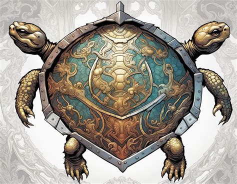The Turtles Shell Is An Ornate Shield Ai Generated Artwork