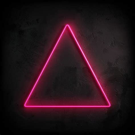 Pink Triangle Shape Icon Light Free Photo Rawpixel