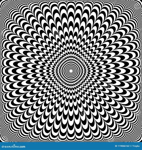 Optical Illusion Design Abstract Op Art Pattern Stock Vector