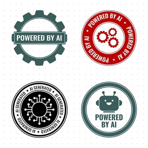 Premium Vector Powered By Ai Neural Network Generated Created Content Collection Of Labels