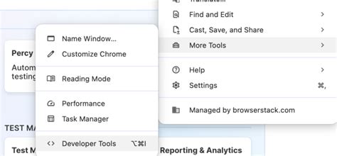 how to open console in chrome browserstack