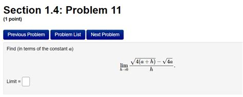 solved section 1 4 problem 10 1 point previous problem