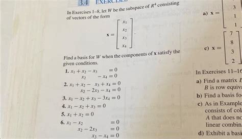 Solved In Exercises Let W Be The Subspace Of R Chegg