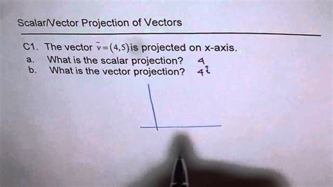 understand vector and scalar projection in 2d youtube