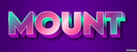 Mount Text Effect And Logo Design Word