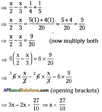 AP Th Class Maths Nd Chapter Linear Equations In One Variable Exercise Solutions AP