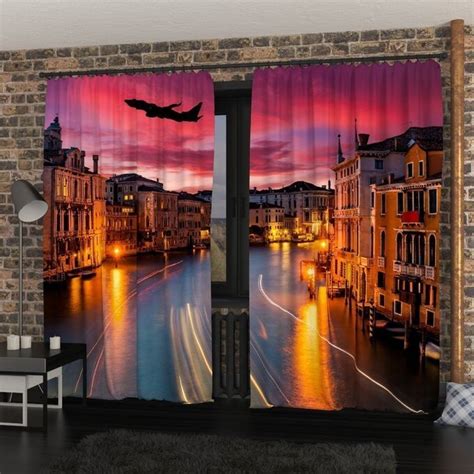Фотошторы Закат над Гранд каналом | Города.Блэкаут. Шторы и карнизы