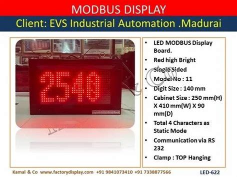 Fixo Vision Modbus LED Display Board At Rs Piece In Chennai ID