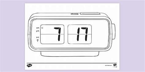 Digital Clock Colouring Sheet Linsegnante Ha Fatto