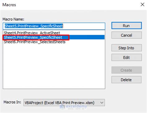 How To Display Print Preview With Excel Vba 3 Macros Exceldemy